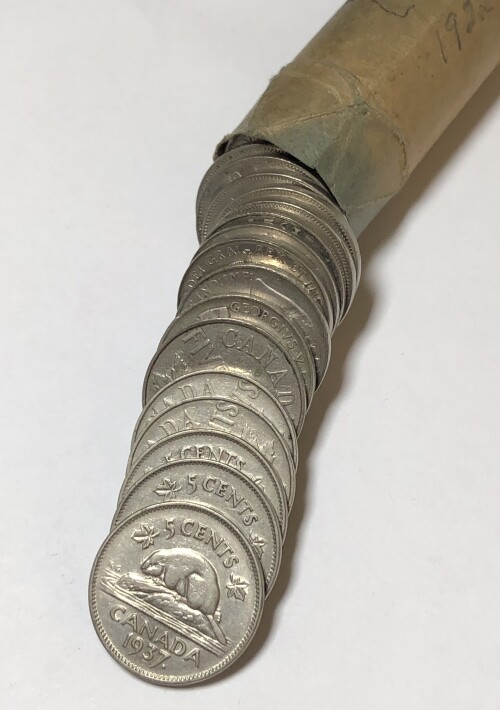 1922 thru 1945 Canada Roll of Nickels | Property Room