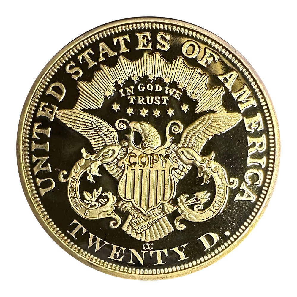 1870-CC U.S. Liberty Twenty ($20) Dollars Replica Coin - Numbered on ...