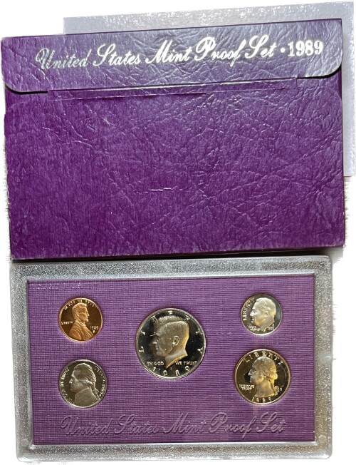 *1989-S United States Mint Proof Set in Original Mint Package - 5 Coins ...