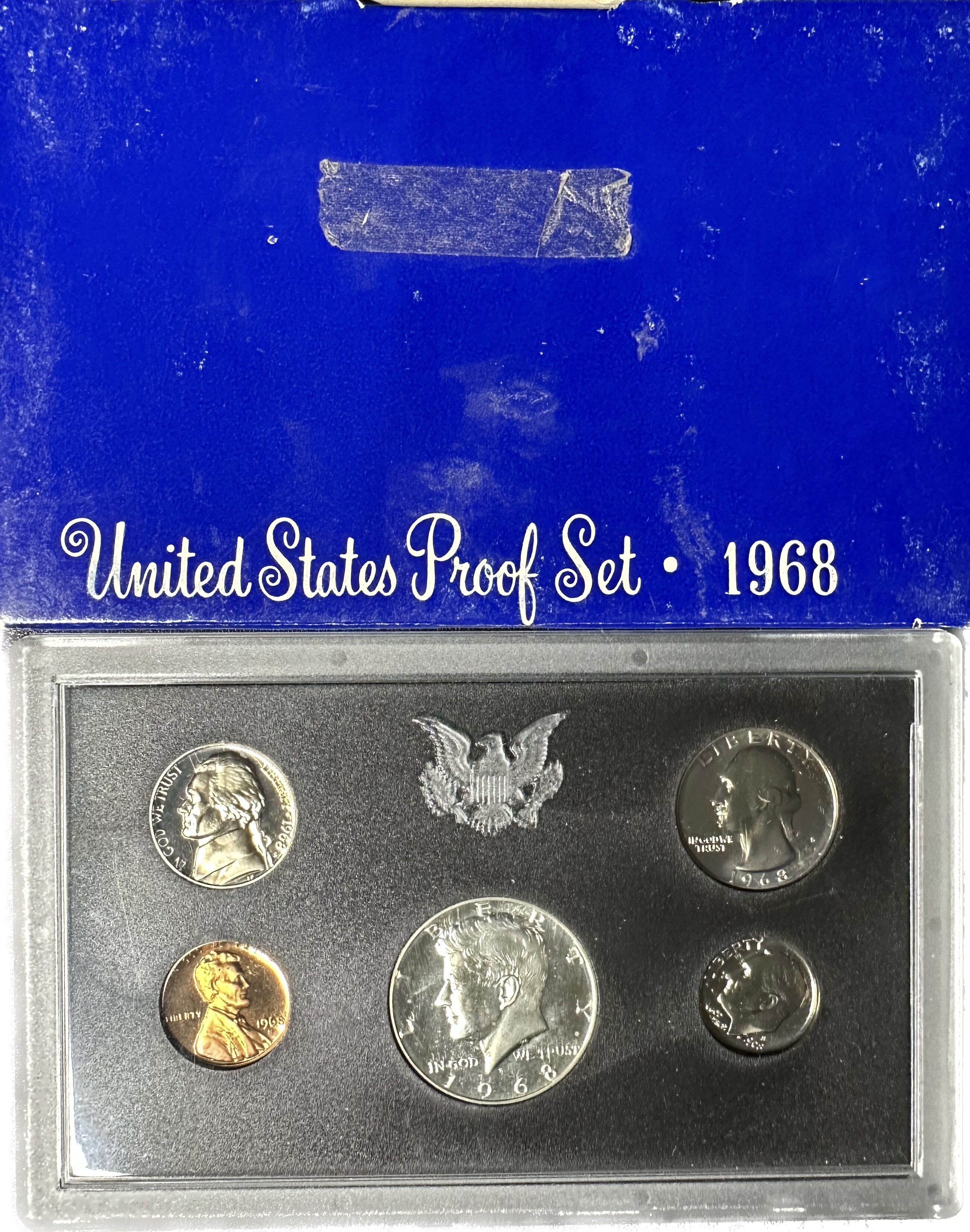 >1968-S U.S. Proof Set - 5 Coins in Original Government Packaging ...