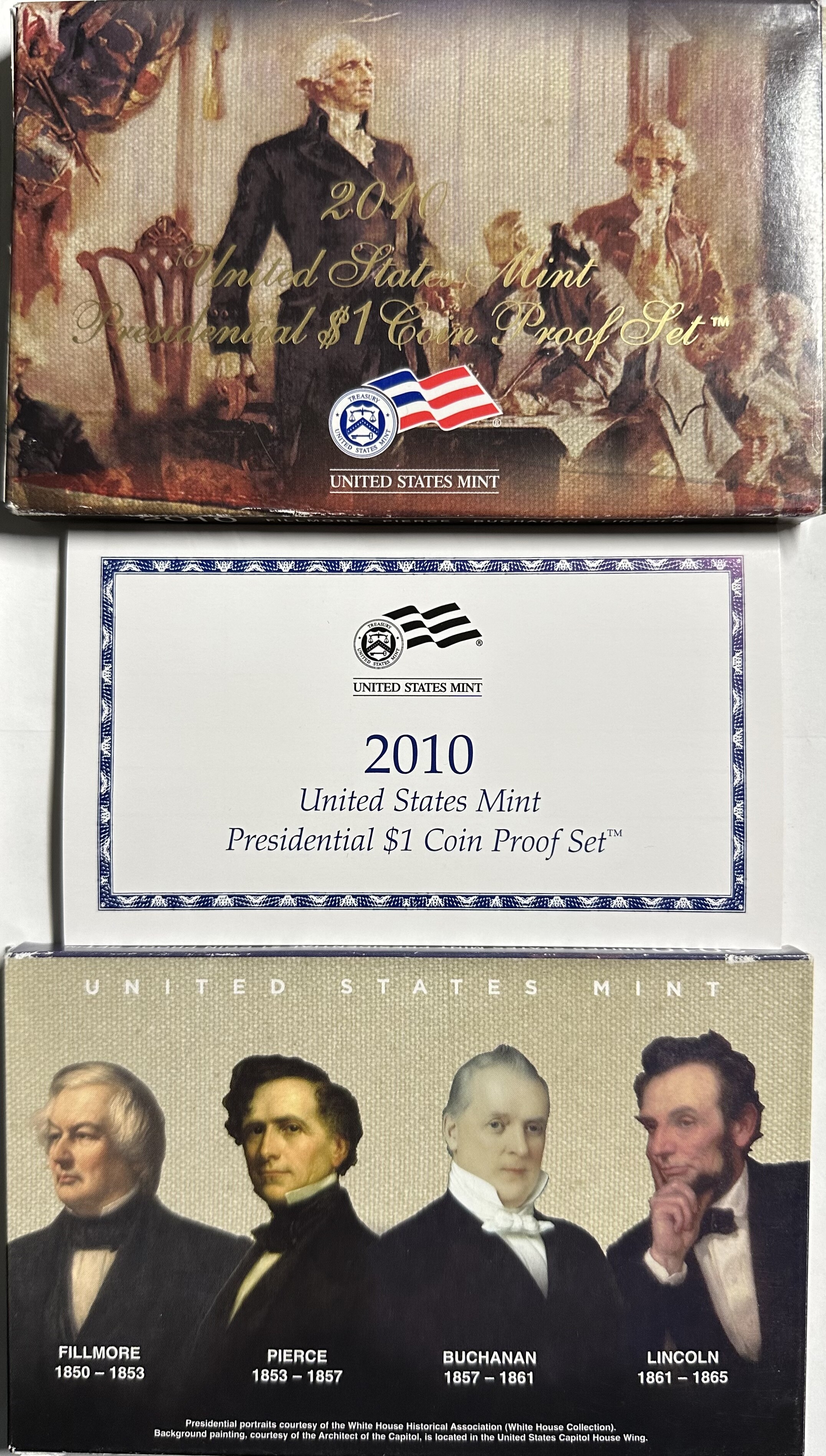 >2010-S U.S. Presidential $1 Coin Proof Set - Fillmore, Pierce ...