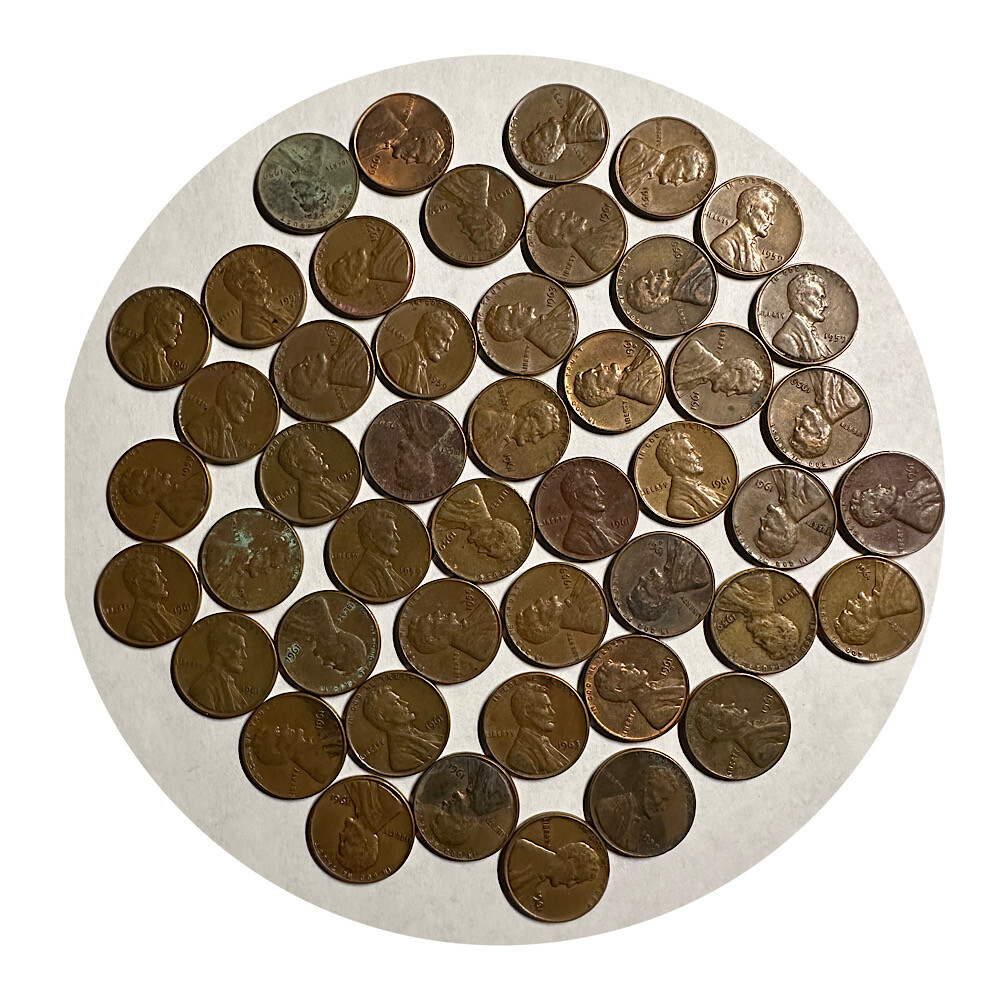 >1959-1963 U.S. Lincoln Memorial Cents - Mostly 1959 and 1961 Various ...