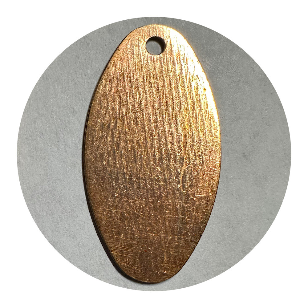 >Elongated Pressed Copper Pendant with The Lord's Prayer in it's ...