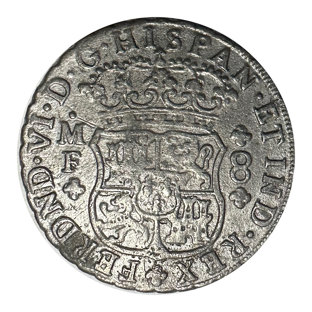 >1748 Mexico Ferdinand VI 8 Real Replica Colonial Era Coin | Property Room
