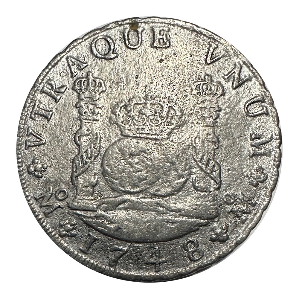 >1748 Mexico Ferdinand VI 8 Real Replica Colonial Era Coin | Property Room