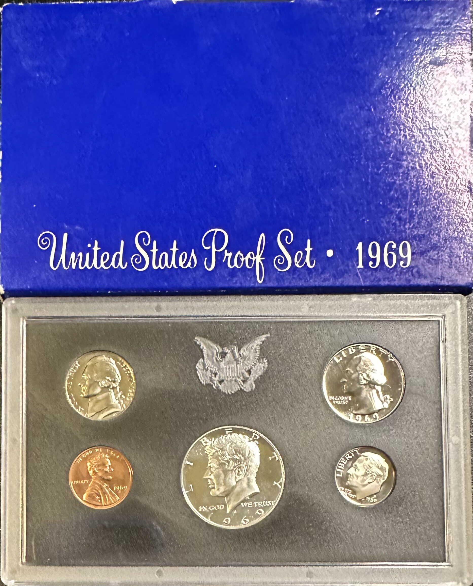 >1969-S U.S. Proof Set - 5 Coins Including Kennedy Half in Original ...