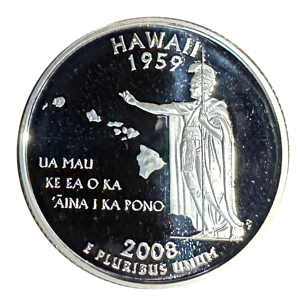>2008-S U.S. Silver Proof State Quarter Honoring Hawaii! | Property Room