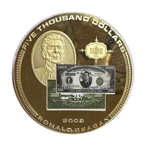- 2009 U.S. Banknote Tributes Medal - Ronald Reagan Five Thousand ...