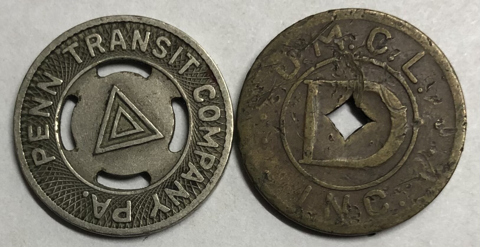 >2 Transit Tokens - Penn Transit and D.M.C.L Inc Duquesne, PA ...