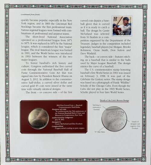 - 2014-D U.S. First Curved Coin - Baseball Half Dollar & First World ...
