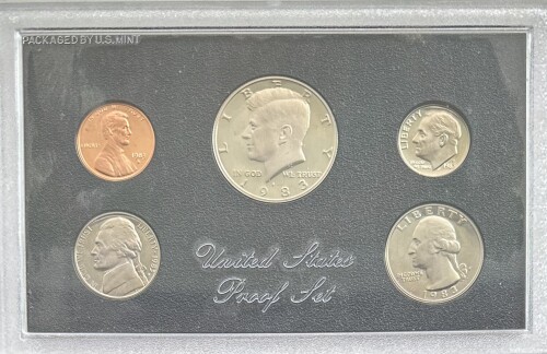 - 1983-S U.S. Proof Set - 5 Coins in Original Mint Packaging | Property ...