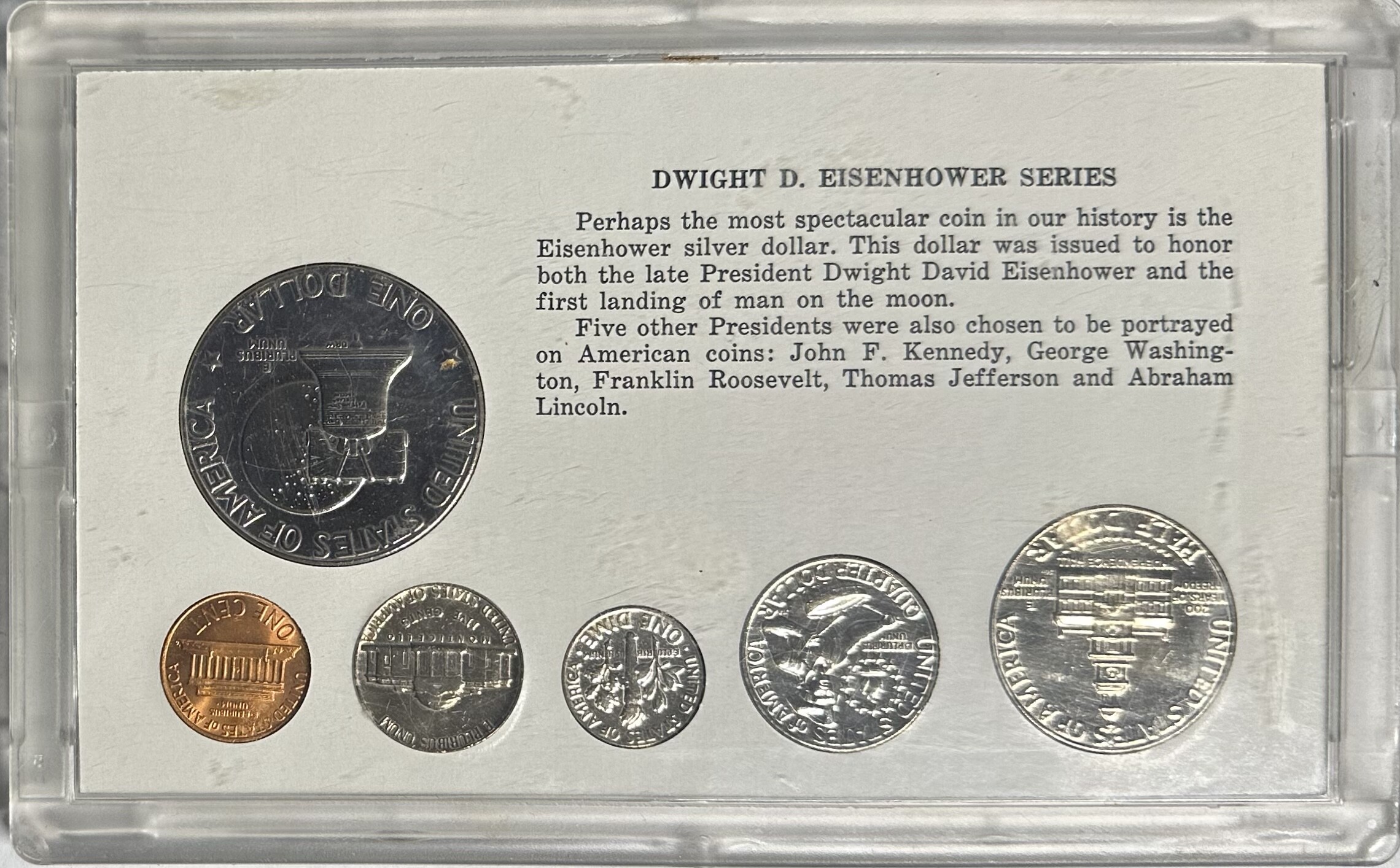 >1976 Dwight D. Eisenhower Series - 6 Coin Set in Custom Display ...