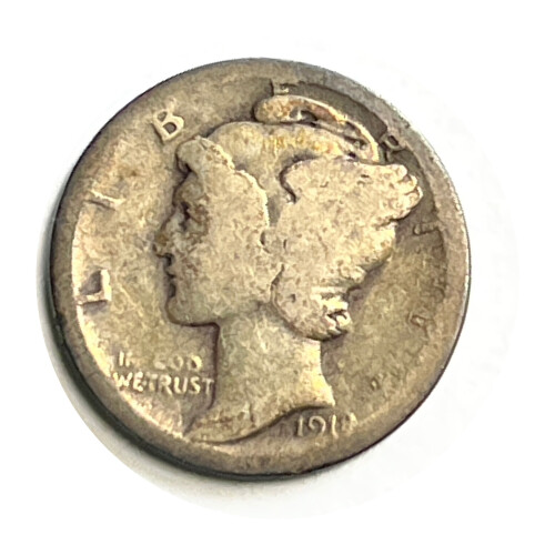 * 1918 U.S. Silver Mercury Dime - Freedom of Thought | Property Room