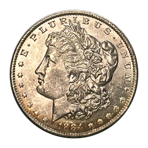 * 1884-O U.S. Silver Morgan Dollar - Beautiful Red/Gold Toning - MS-60 ...