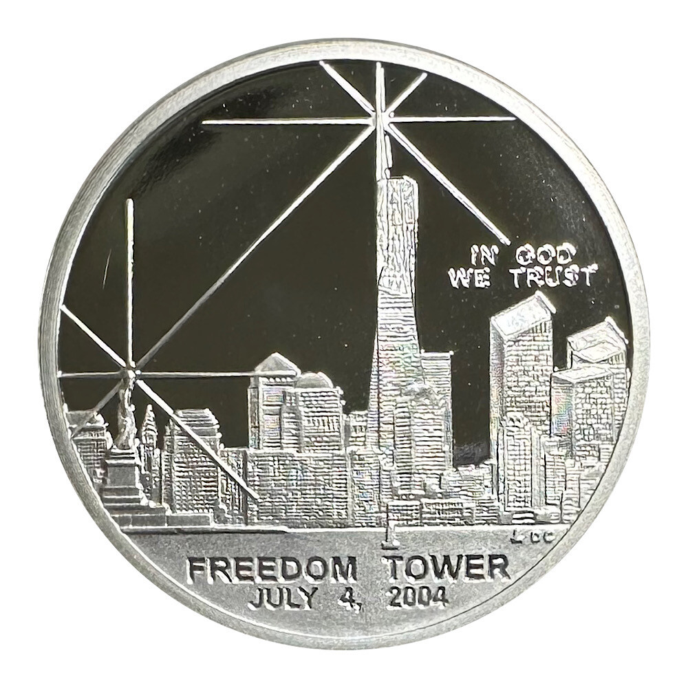 >2004 U.S. Freedom Tower Commemorative One Dollar Coin (.999 Pure ...
