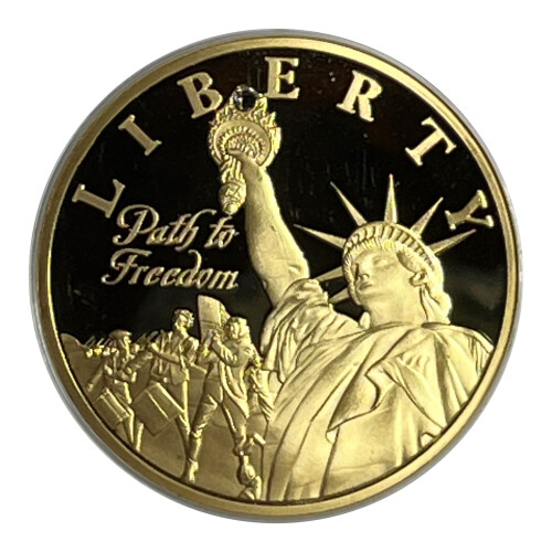 . 2012 24K Gold Layered Proof Statue of Liberty Path To Freedom ...
