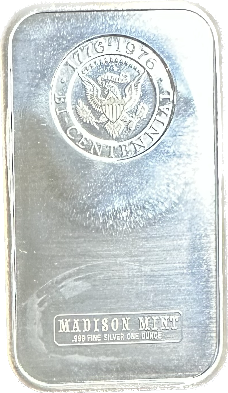 >1976 Bicentennial Madison Mint .999 1 Troy Ounce Silver John Adams ...