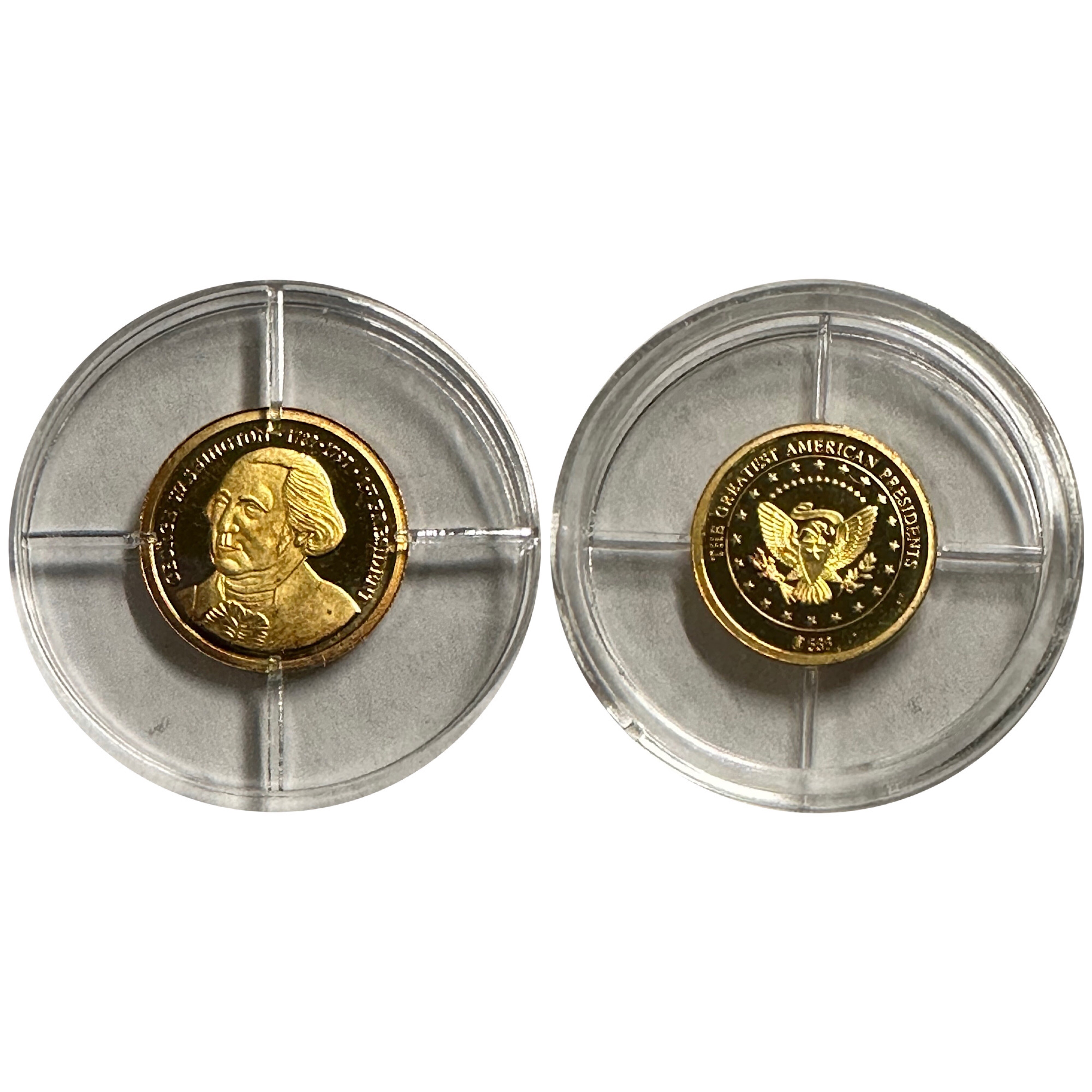 >2009 American Mint - George Washington - .585 Gold Layered Proof ...