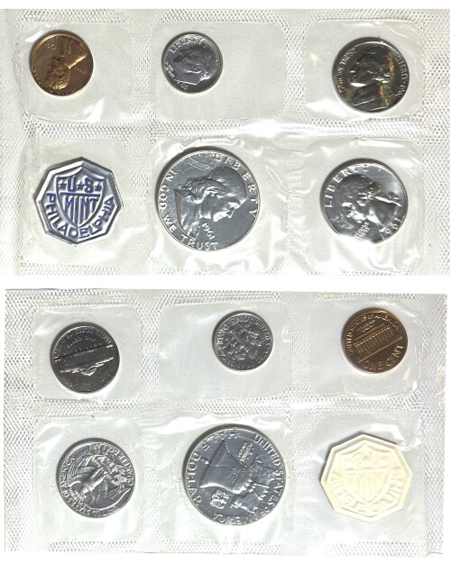 - 1961-P U.S. Treasury Silver Proof Set Includes Franklin Half Dollar ...