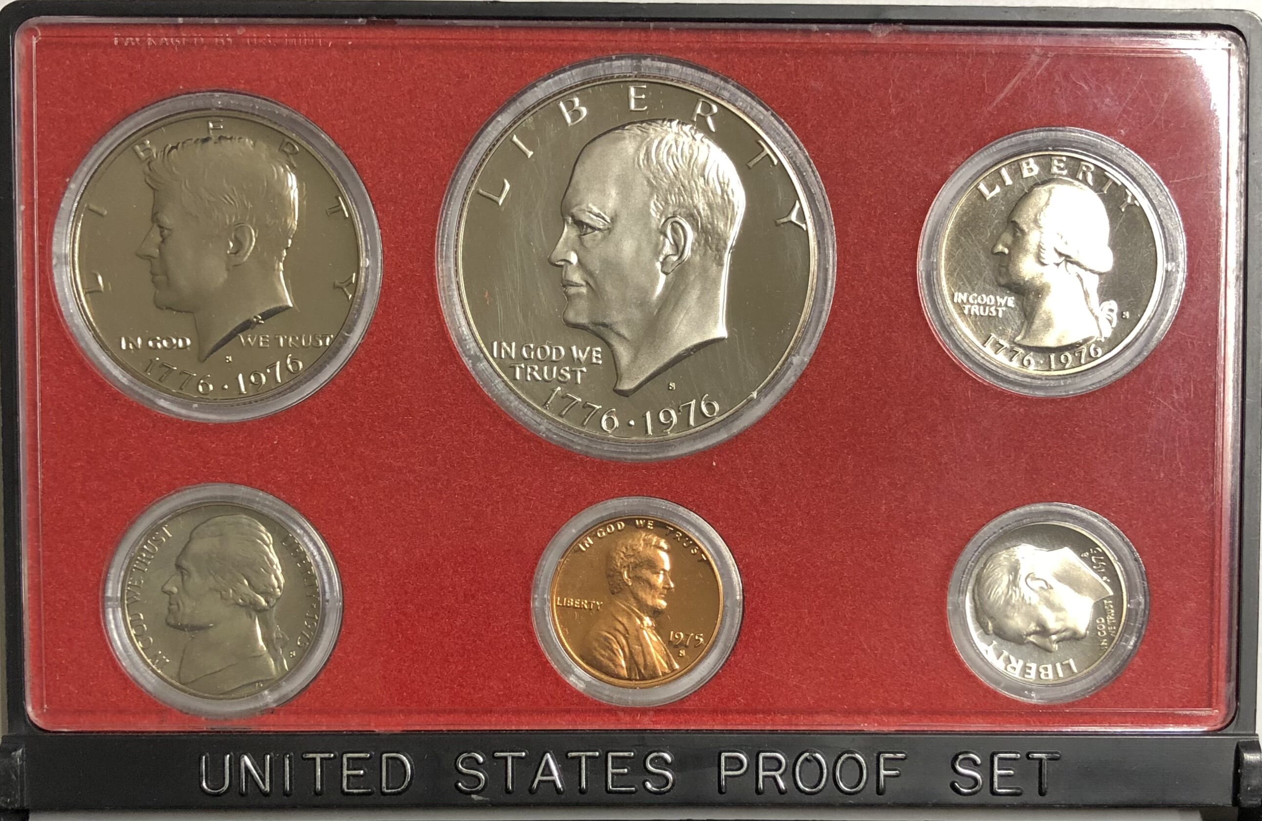 >1975-S United States Bicentennial Proof Set - 6 Coins in Holder ...