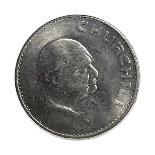 . 1965 Winston Churchill Commemorative Crown Coin in Historical Holder ...