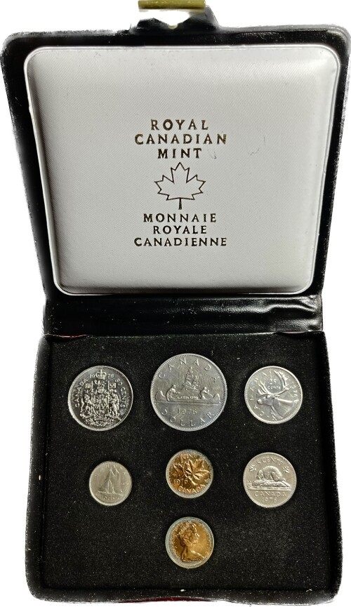 * 1976 Canada Royal Canadian Mint Uncirculated Coin Set - 7 Coin Set in ...