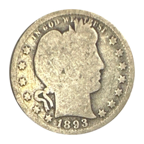 - 1893 U.S. Silver Barber Quarter | Property Room