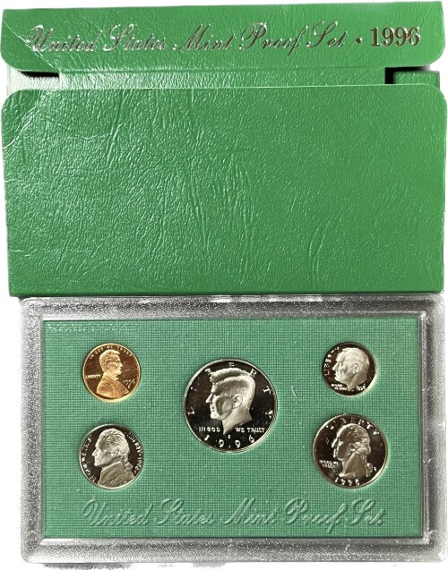 * 1996-S U.S. Mint Proof Set - 5 Coins in Original Mint Packaging ...