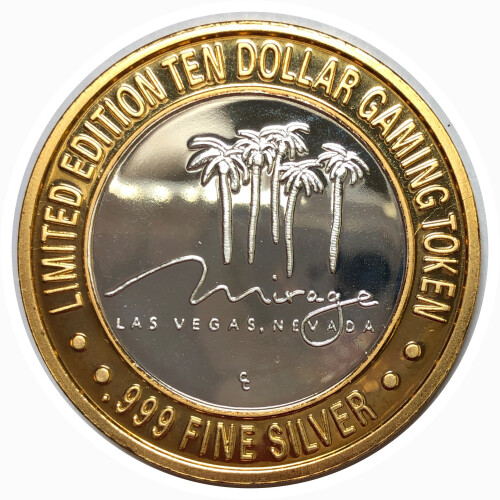 Silver Strike! Collector's Series $10 Silver Gaming Token -The Mirage ...