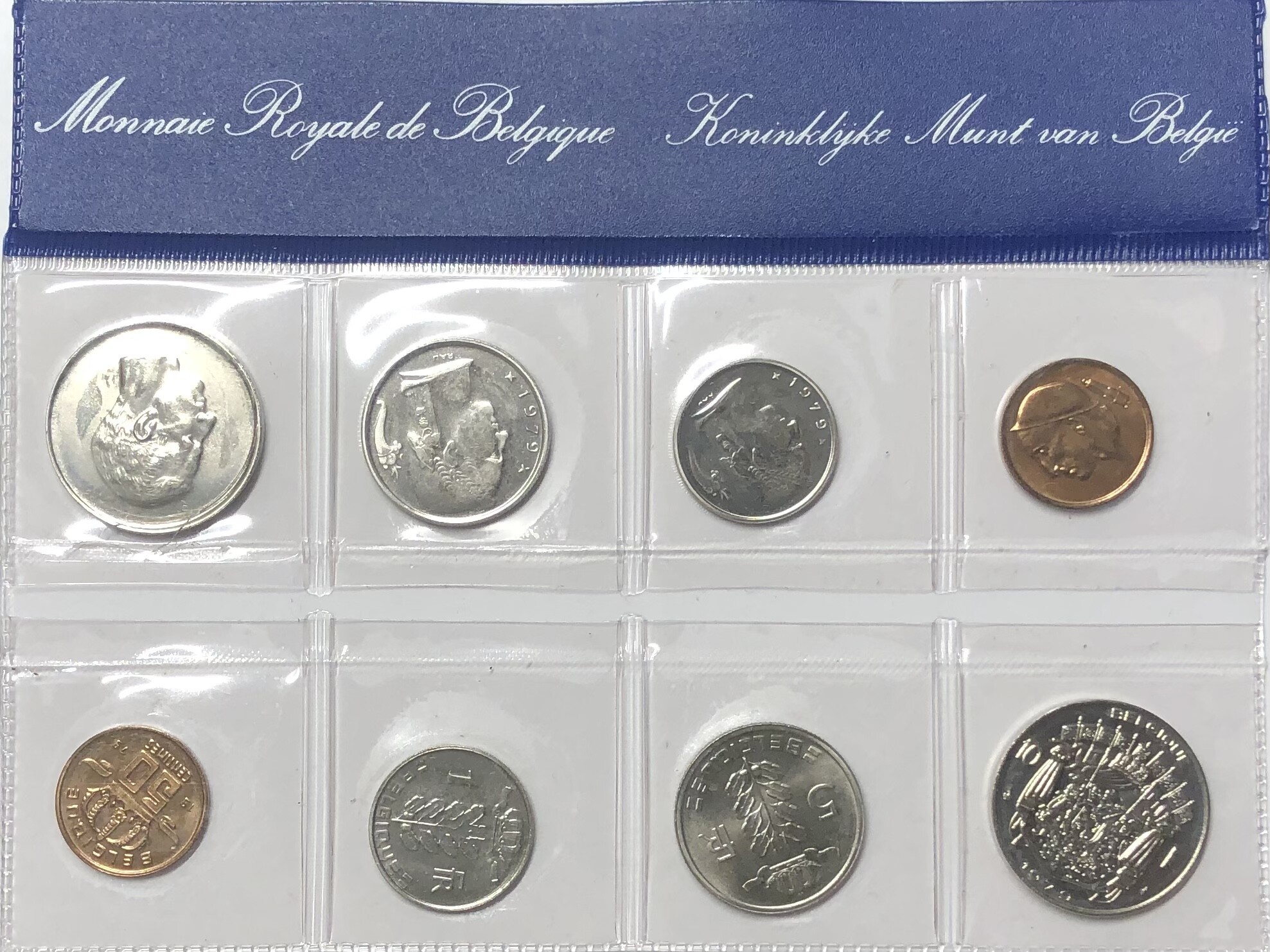 >1979 Belgium Mint Set - Monnaie Royale de Belgium - 8 Coins in Mint ...