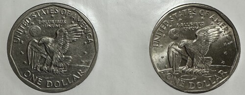 * 1979-P & 1999-D U.S. Susan B. Anthony Dollars - First & Last Coin ...