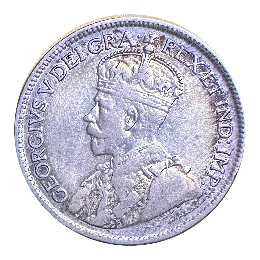 >1917 Newfoundland Silver 25 Cents Coin - Copper Toning | Property Room