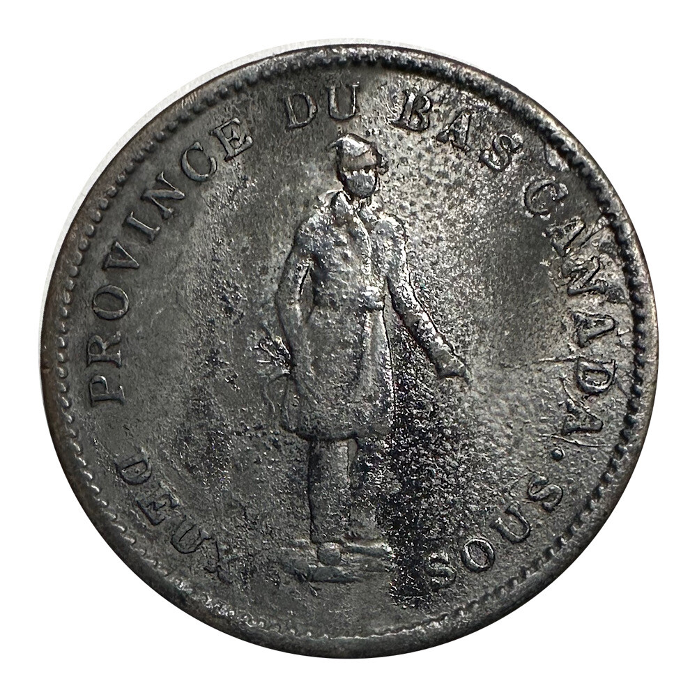 >1837 Canada Province Du Bas Deux Sous One Penny Bank Token - Dark ...