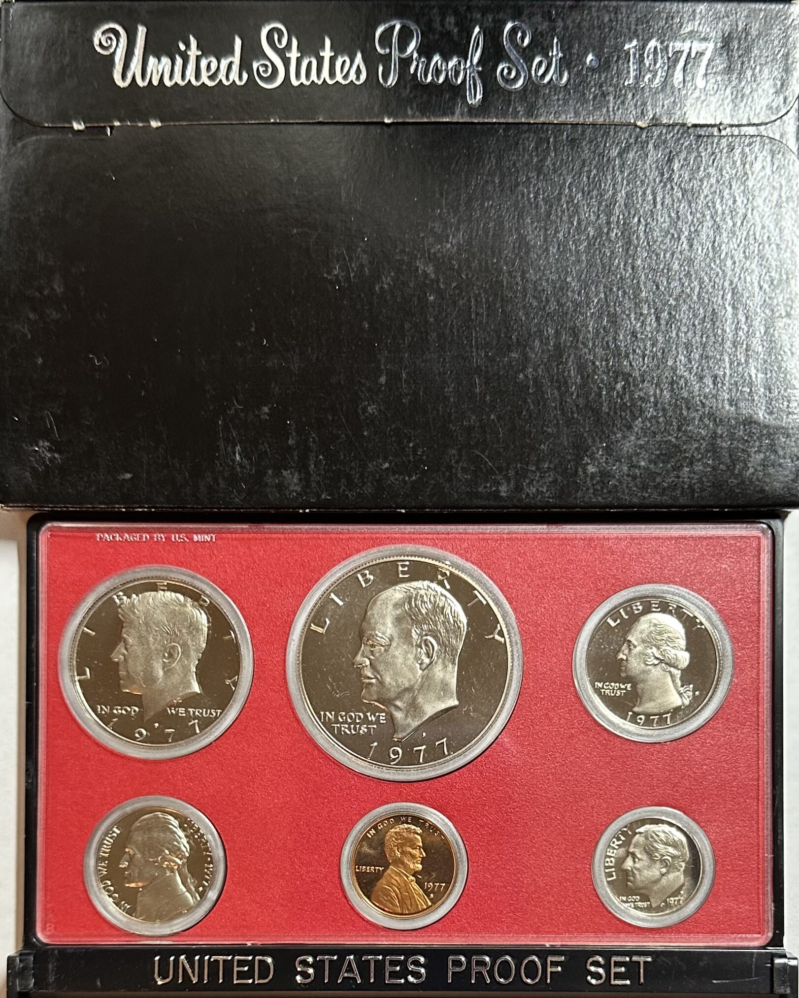 >1977-S U.S. Proof Set - 6 Coins Including Eisenhower Dollar and ...