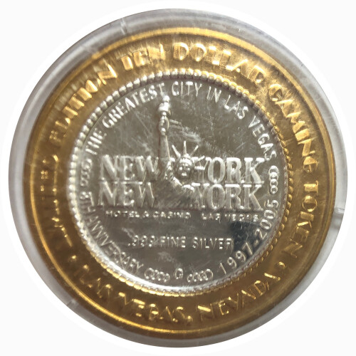 # Silver Strike! Collector's Series $10 Silver Gaming Token - New York ...
