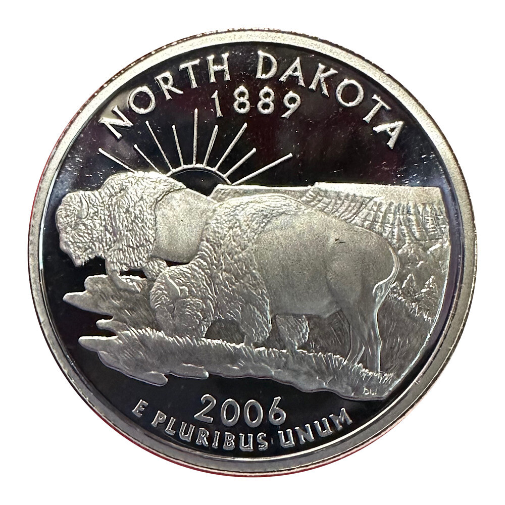 >2006-S U.S. Silver Proof State Quarter Honoring North Dakota ...