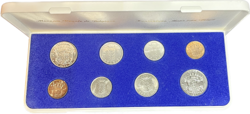 . 1977 Belgium Monnaie Royale de Belgique Uncirculated Coin Set in ...