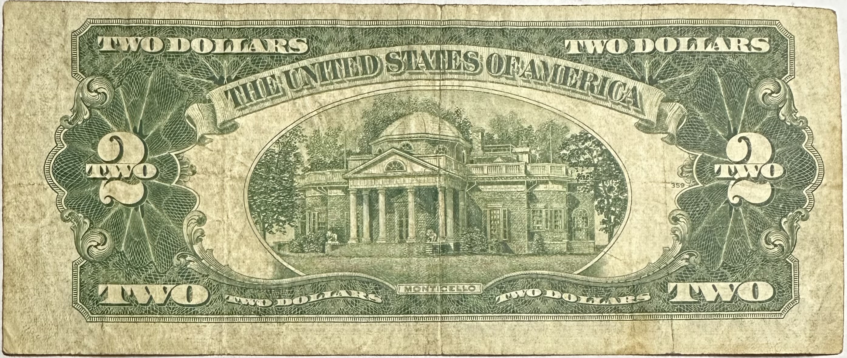 >1928G Series U.S. Two Dollar ($2) Red Seal Note | Property Room