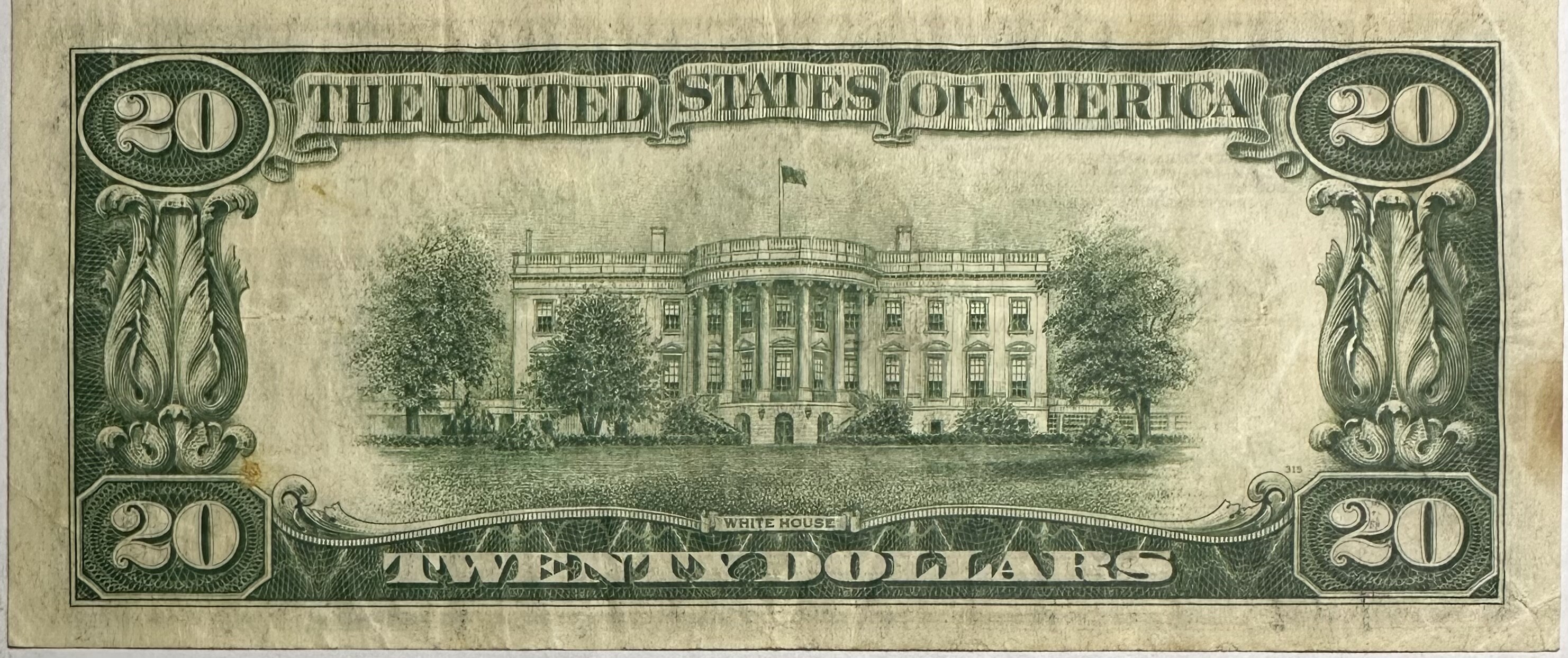 >1934A Series U.S. Twenty Dollar ($20) Federal Reserve Note - Green ...