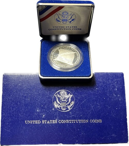 * 1987-S United States Constitution Silver Dollar Proof Coin in Mint ...
