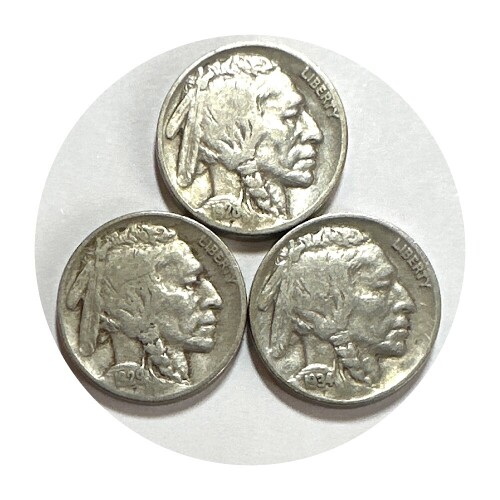 - Trio of U.S. Buffalo Nickels - 1928, 1929 and 1934 | Property Room