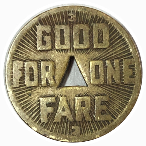 #1922 Pittsburgh Railway Co. One Fare Transit Token | Property Room
