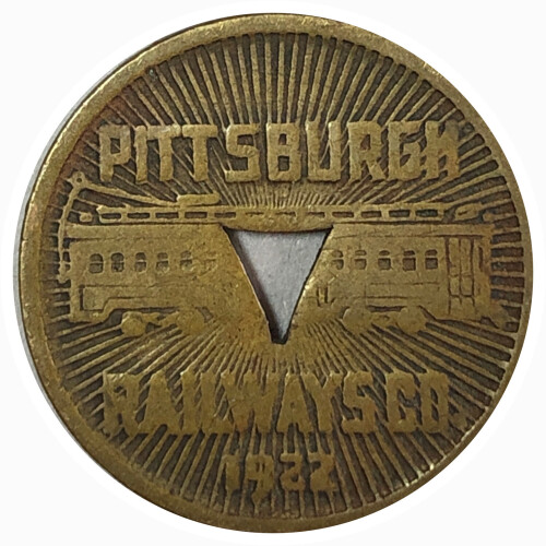 #1922 Pittsburgh Railway Co. One Fare Transit Token | Property Room