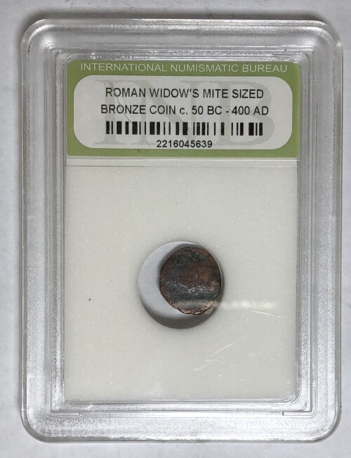 Roman Widow's Mite Sized Bronze Coin C. 400 A.D. - International ...