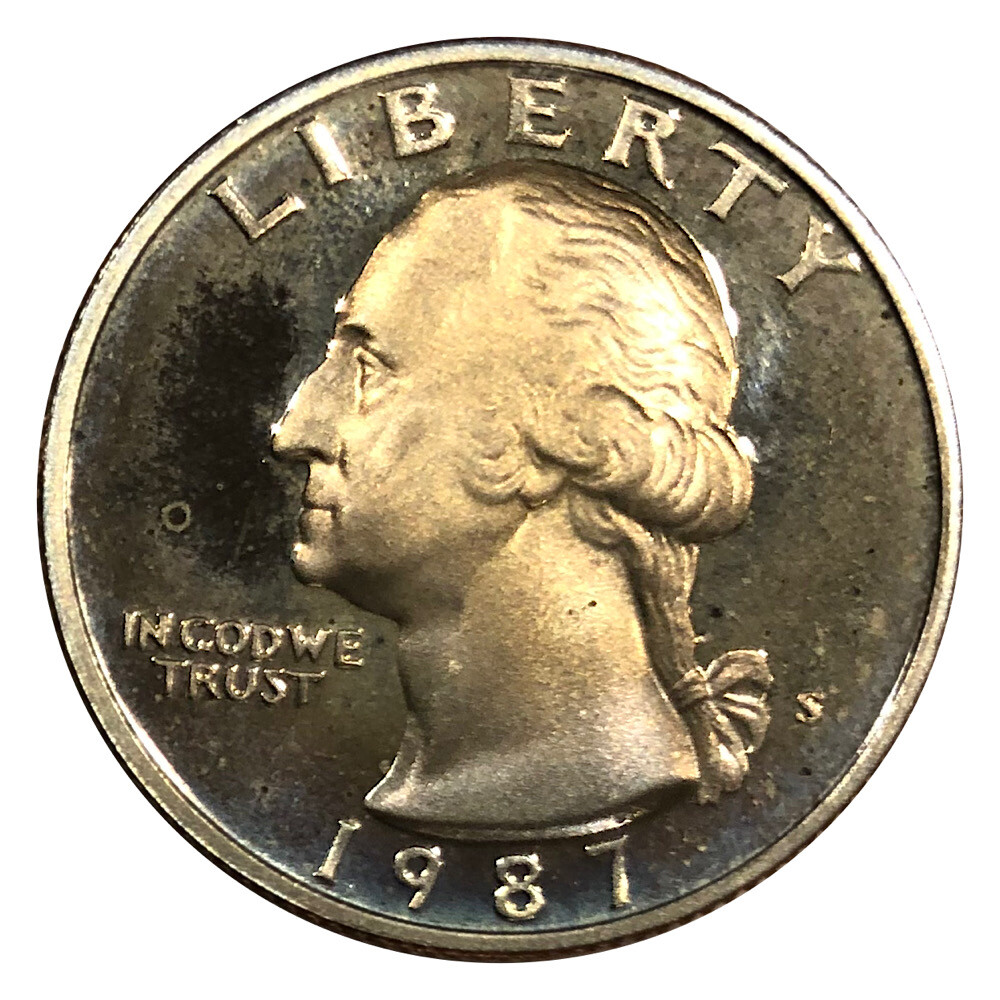 >1987-S US Clad Quarter - Lustrous Coin | Property Room