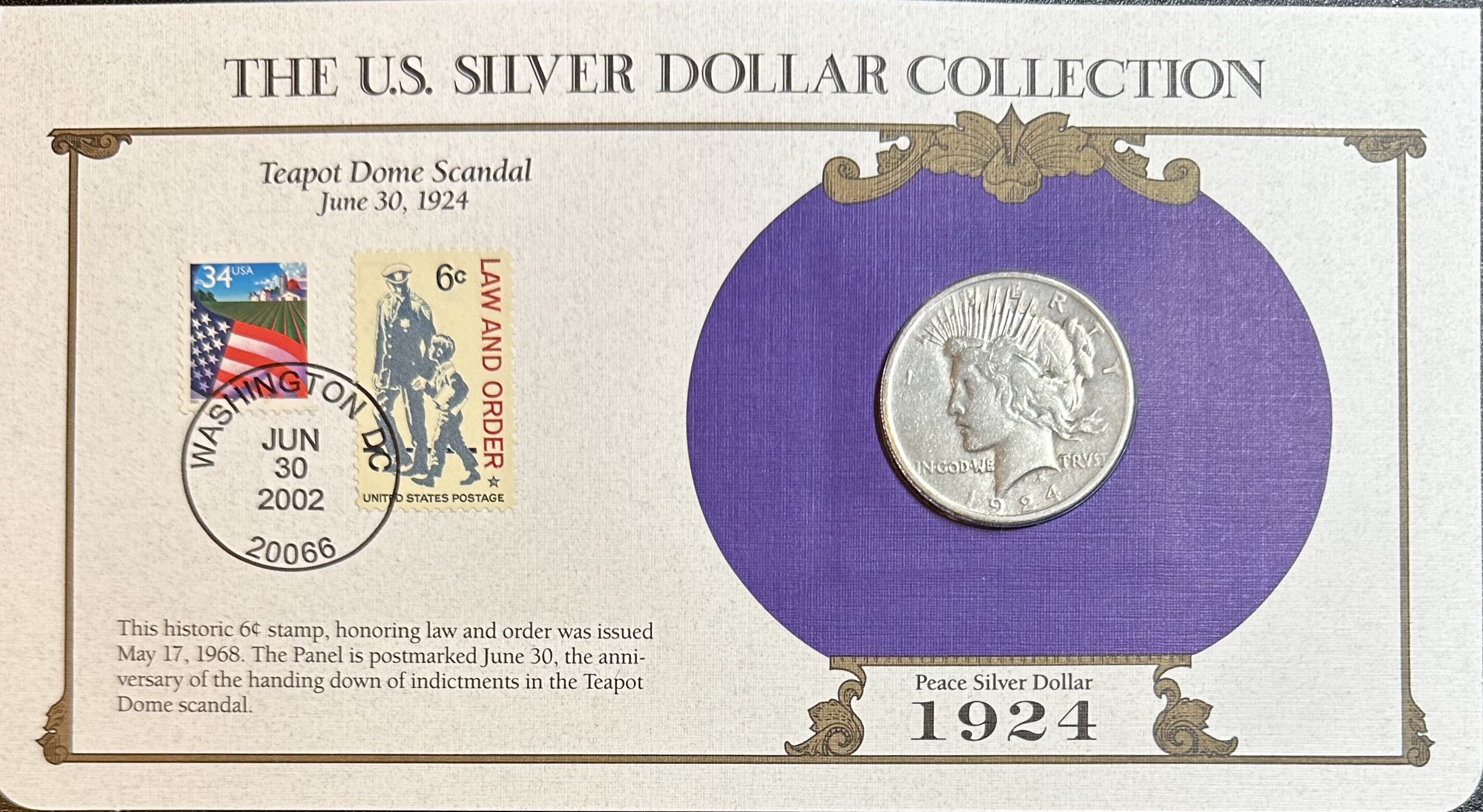 >1924 U.S. Silver Peace Dollar - The U.S. Silver Dollar Collection With ...