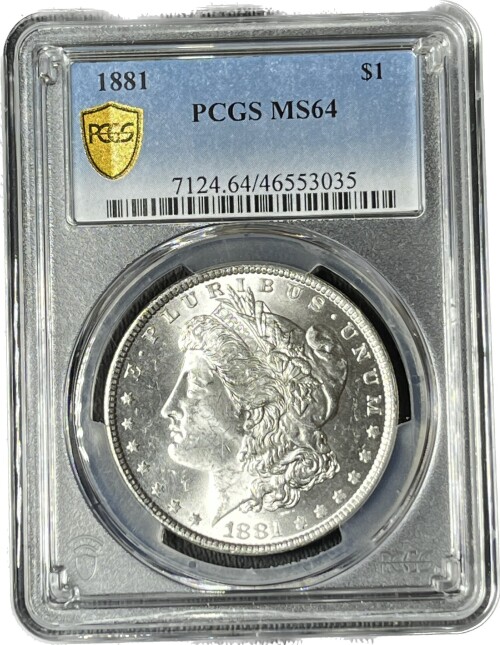 * 1881 U.S. Silver Morgan One Dollar Certified MS64 by PCGS | Property Room