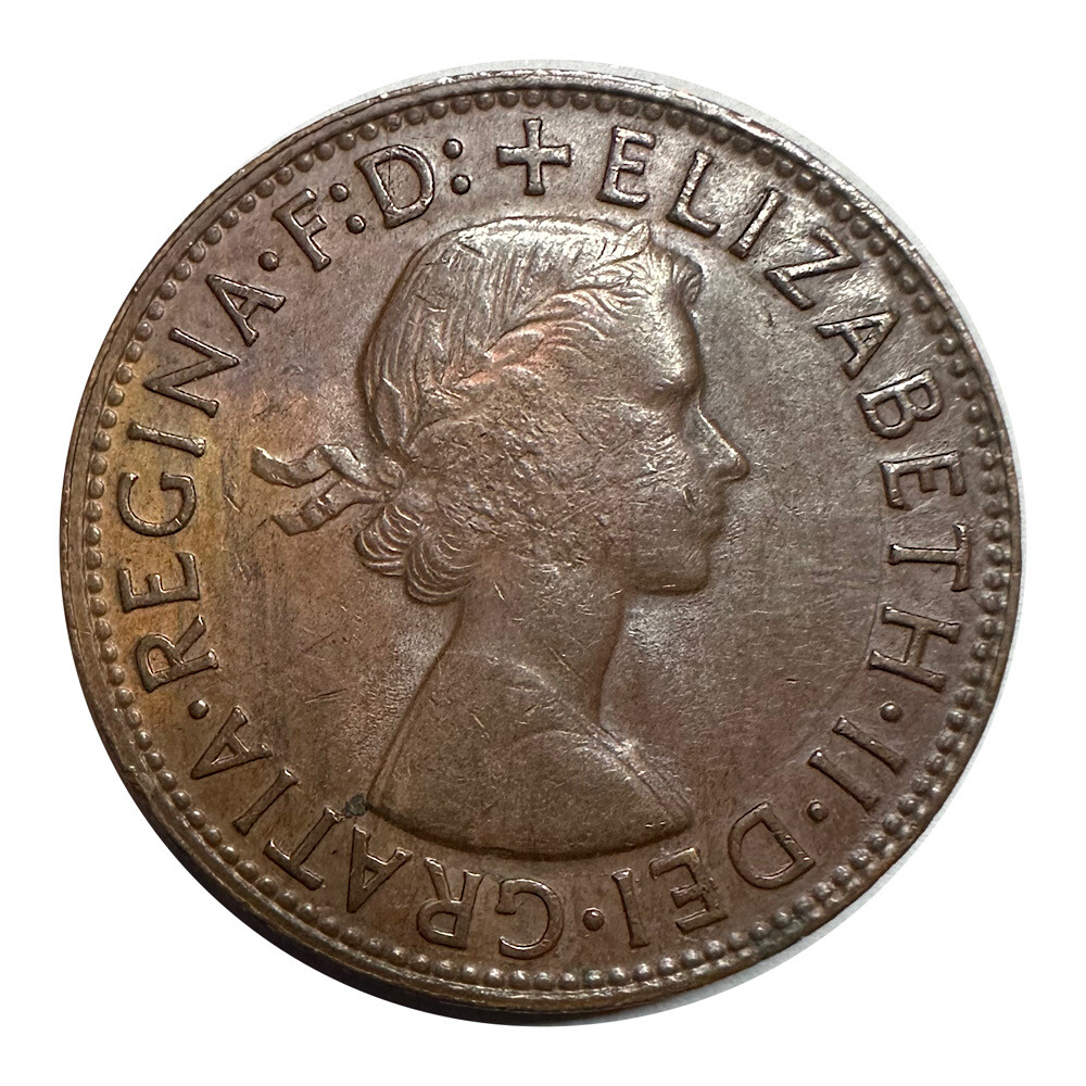 >1963 Australia Kangaroo Large One Penny - Excellent Detail and Some ...