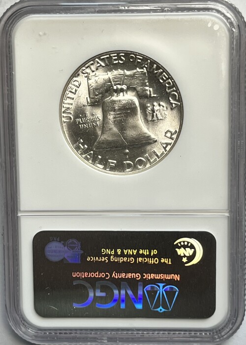 * 1955 U.S. Silver Franklin Half Dollar - Certified MS63 - Full Bell ...