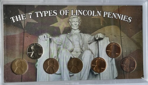 1943 - 1980: The 7 Types of Lincoln Cents - with COA | Property Room